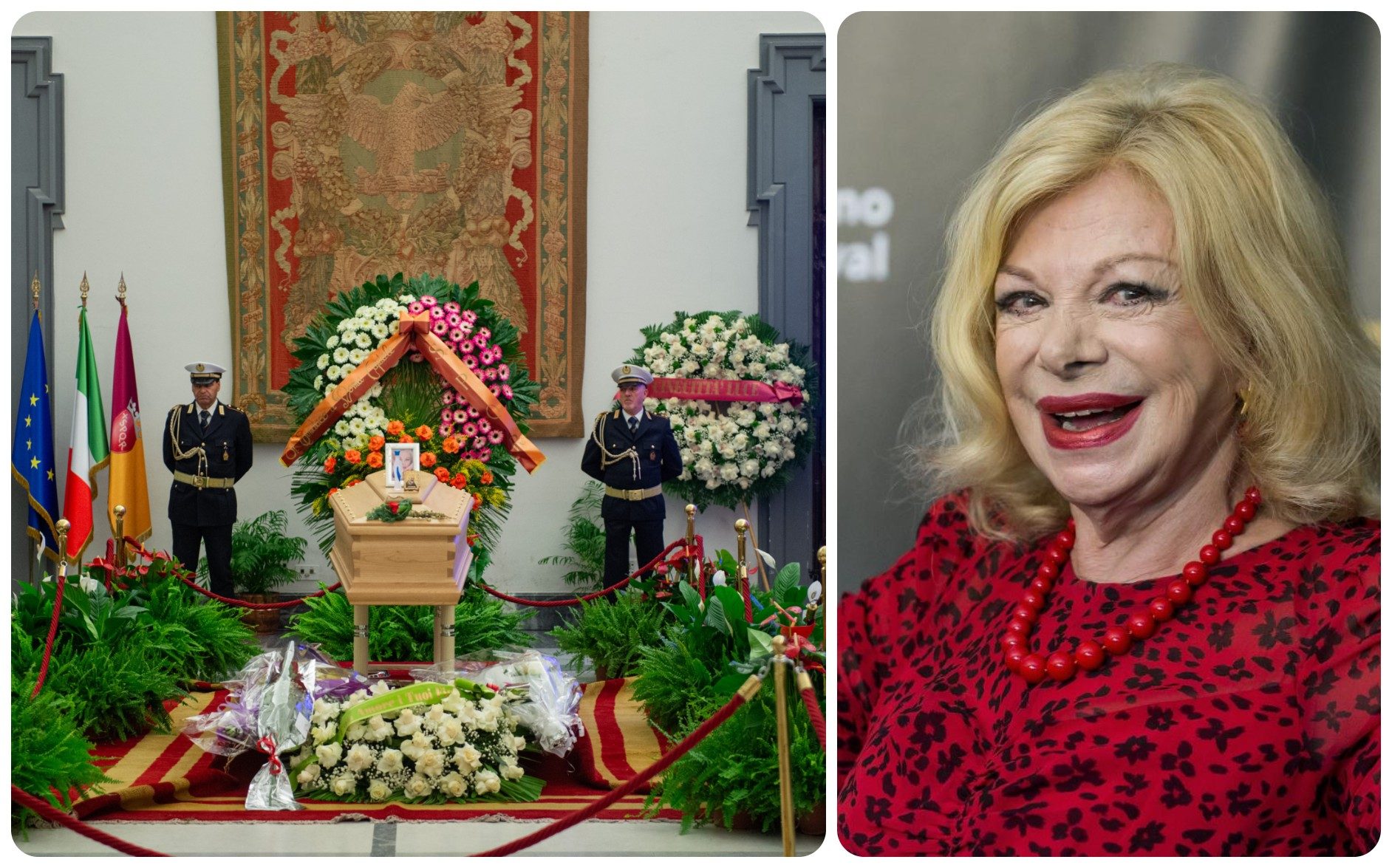 Sandra Milo, i figli alla camera ardente in Campidoglio: "Ha sempre ...