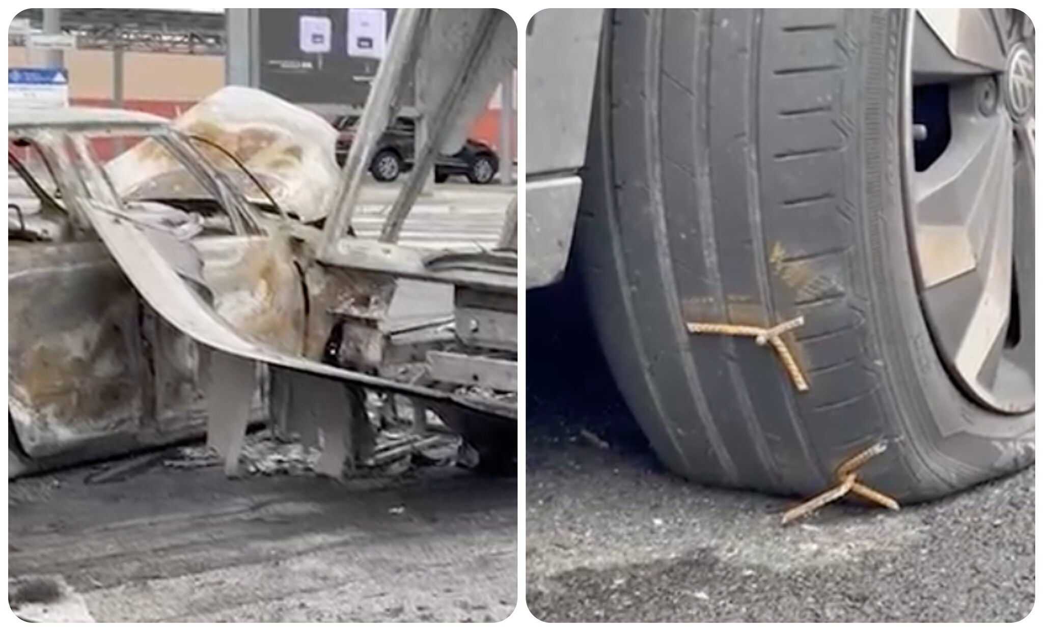 Maxi rapina a Commercity a Roma, furgoni incendiati e chiodi sulla ...