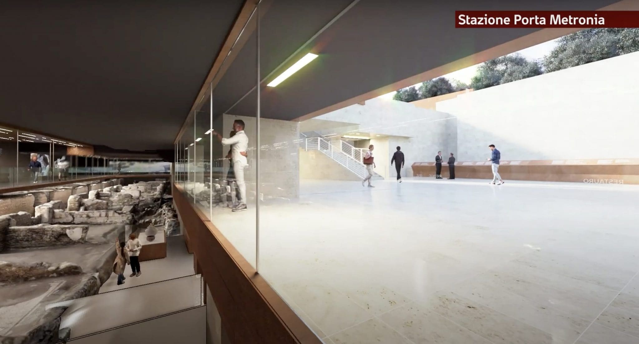 Le prime immagini della stazione della Metro C di Porta Metronia a Roma ...