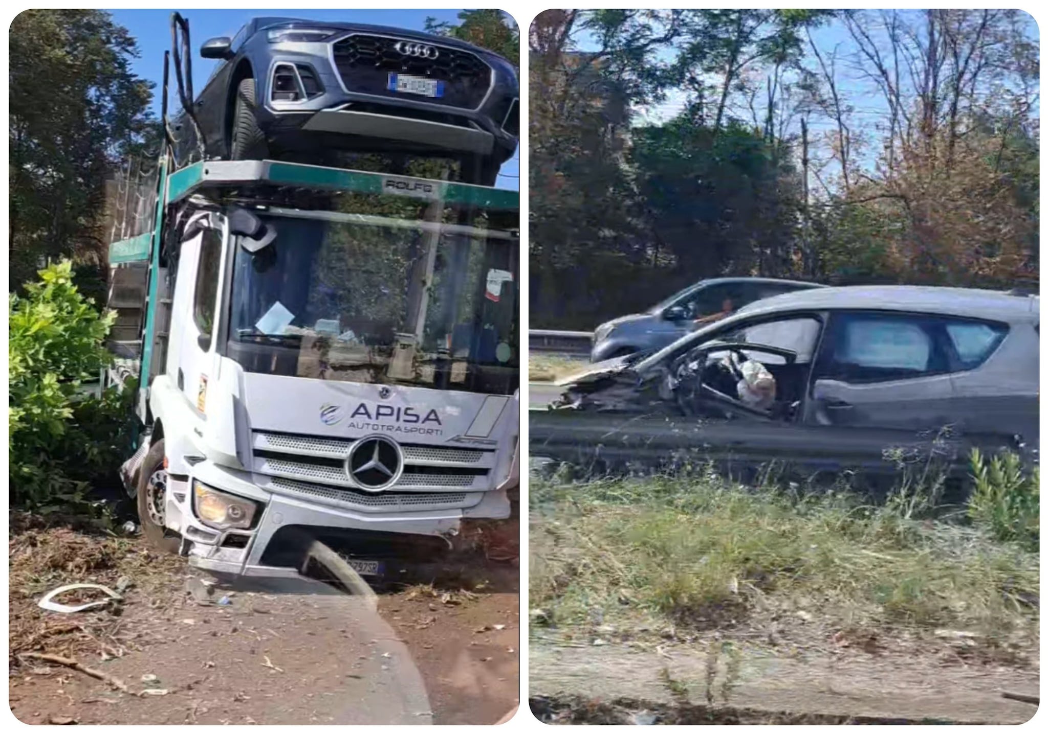 Incidente in via del Mare, autoarticolato sbanda e urta vari veicoli ...
