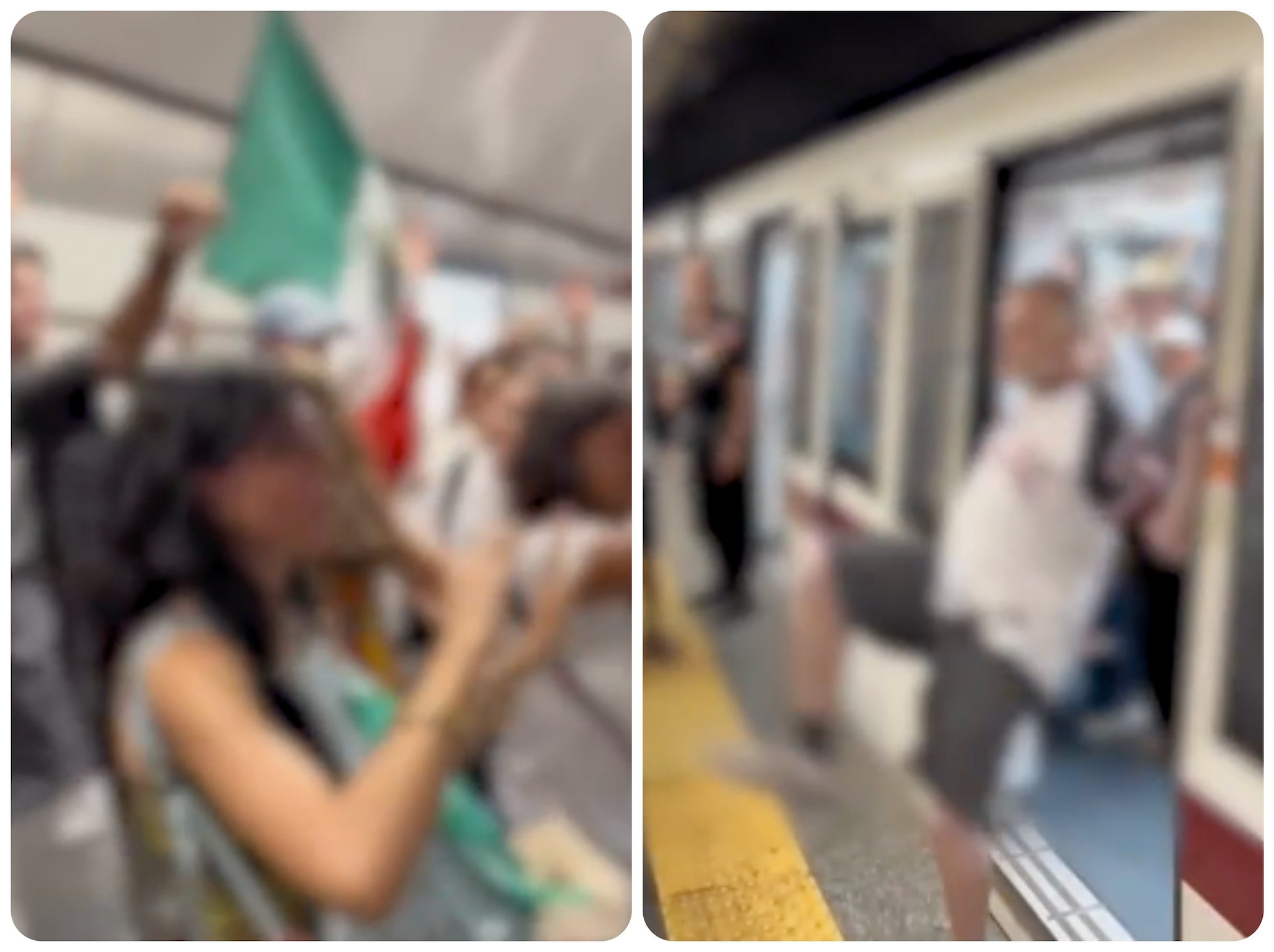 Urla contro i pellegrini in metro: "Devo andare al lavoro". Loro gli ...