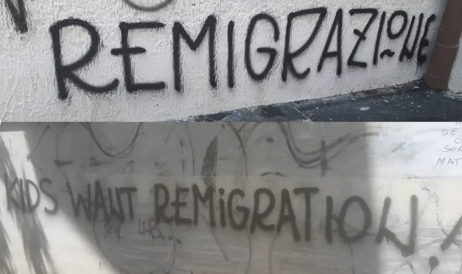 Scritte per la "remigrazione" e slogan nazifascisti in zona Trieste ...