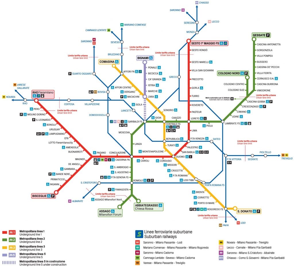 Metro Milano: mappa, orari e fermate con i percorsi di tutte le linee