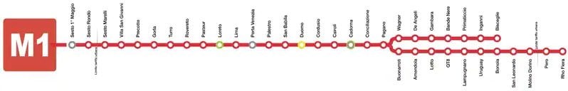 Metro Milano: mappa, orari, fermate e percorsi di tutte le linee