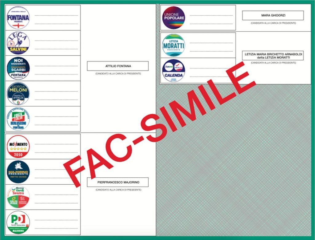 Elezioni Lombardia 2023, il facsimile della scheda elettorale: simboli ...