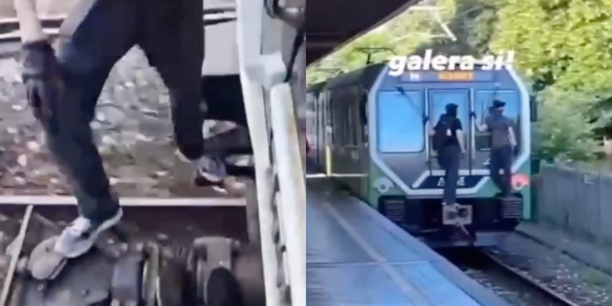 Il video dei ragazzini che viaggiano appesi ai treni della metro a ...