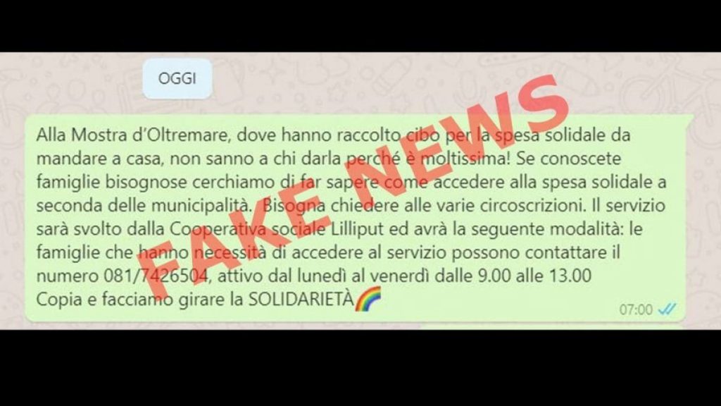 "Alla Mostra d'Oltremare danno i pacchi della spesa gratis", rispunta ...
