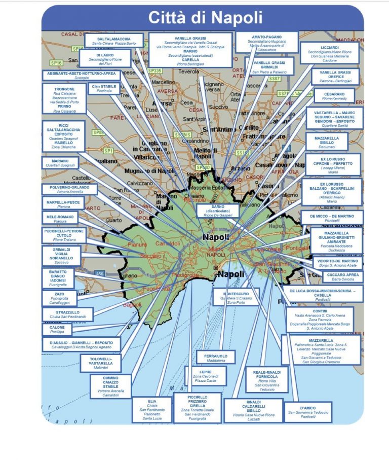 Camorra a Napoli: l'elenco completo dei clan e i quartieri dove sono attivi
