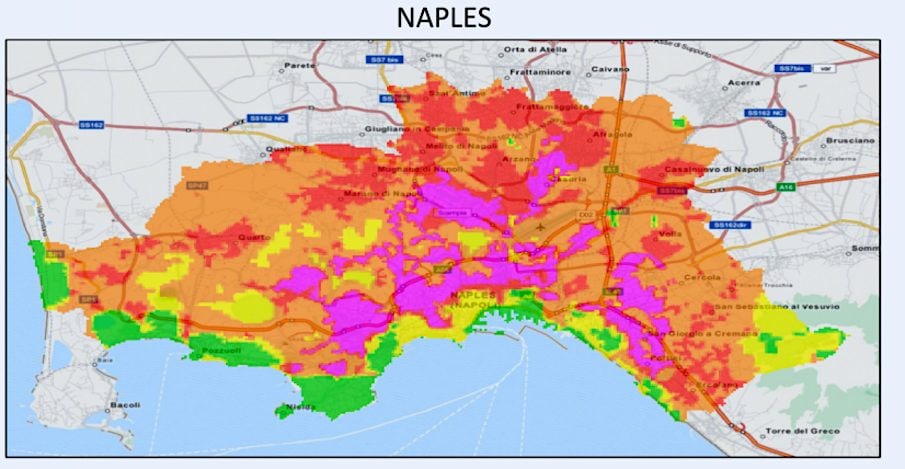 Quali sono le zone più calde di Napoli: le isole di calore dove nelle ...