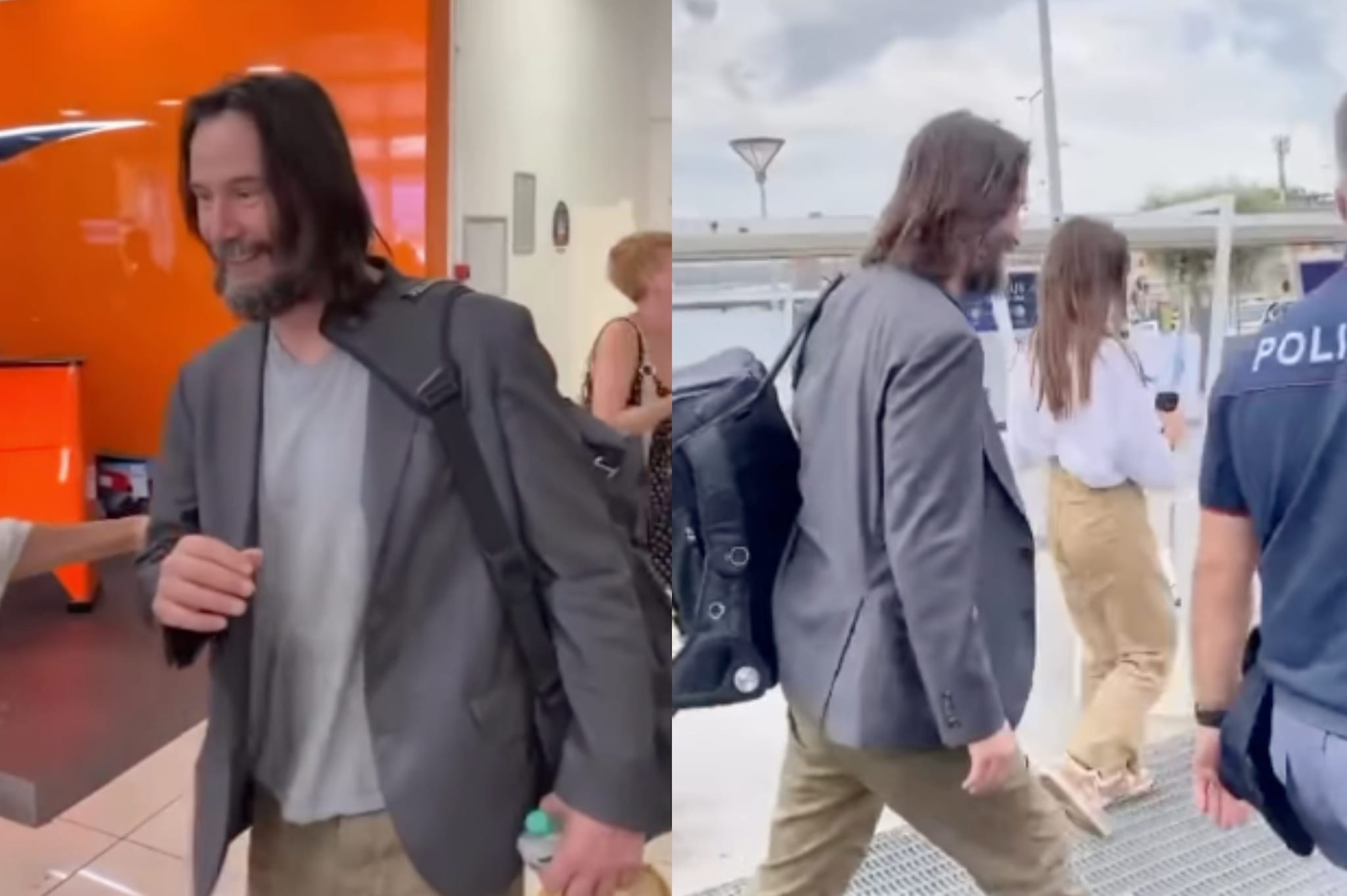 Keanu Reeves a Napoli: l'arrivo all'aeroporto di Capodichino tra selfie ...