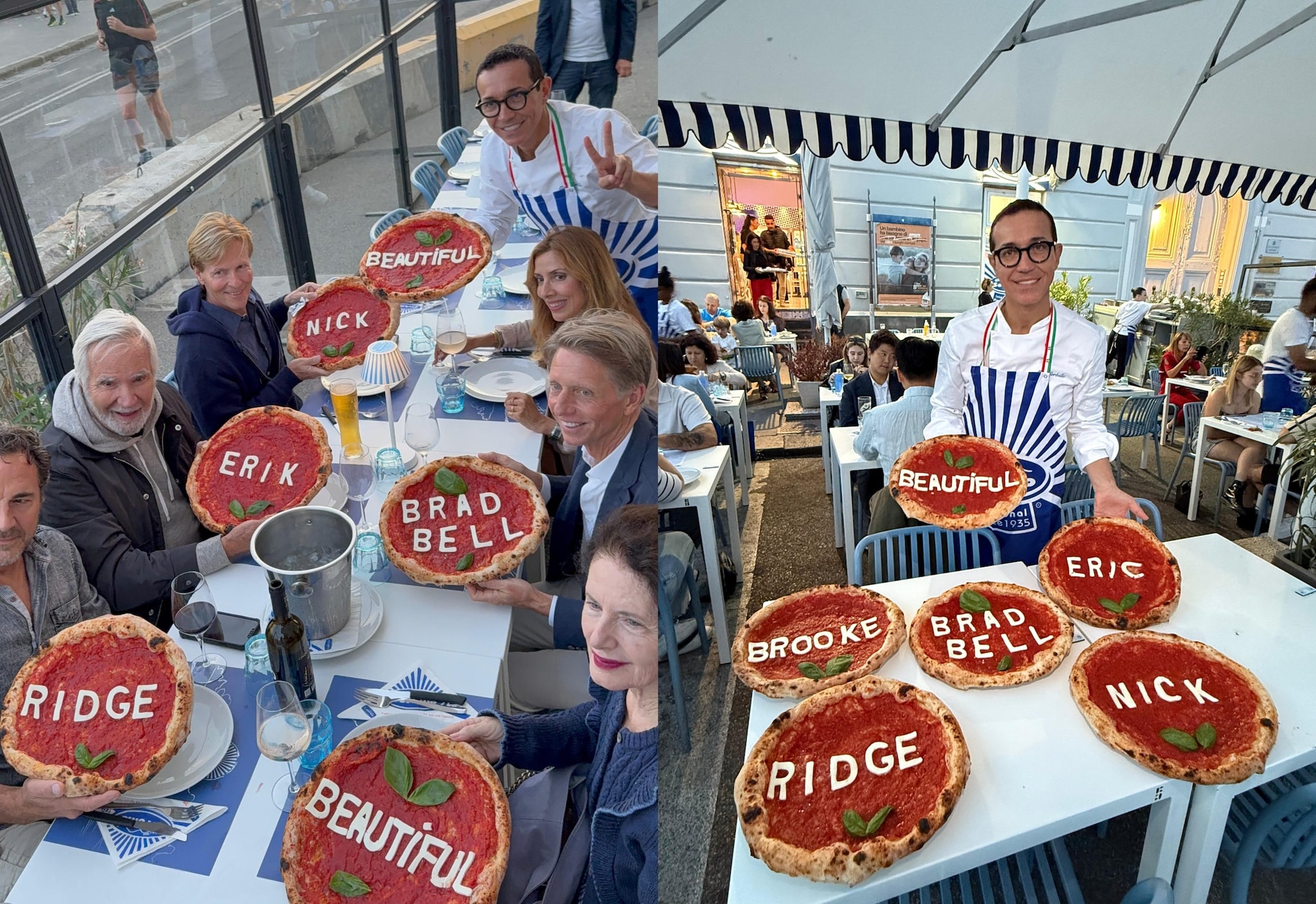 A Napoli si gira "Beautiful": il cast a pranzo da Gino Sorbillo sul ...