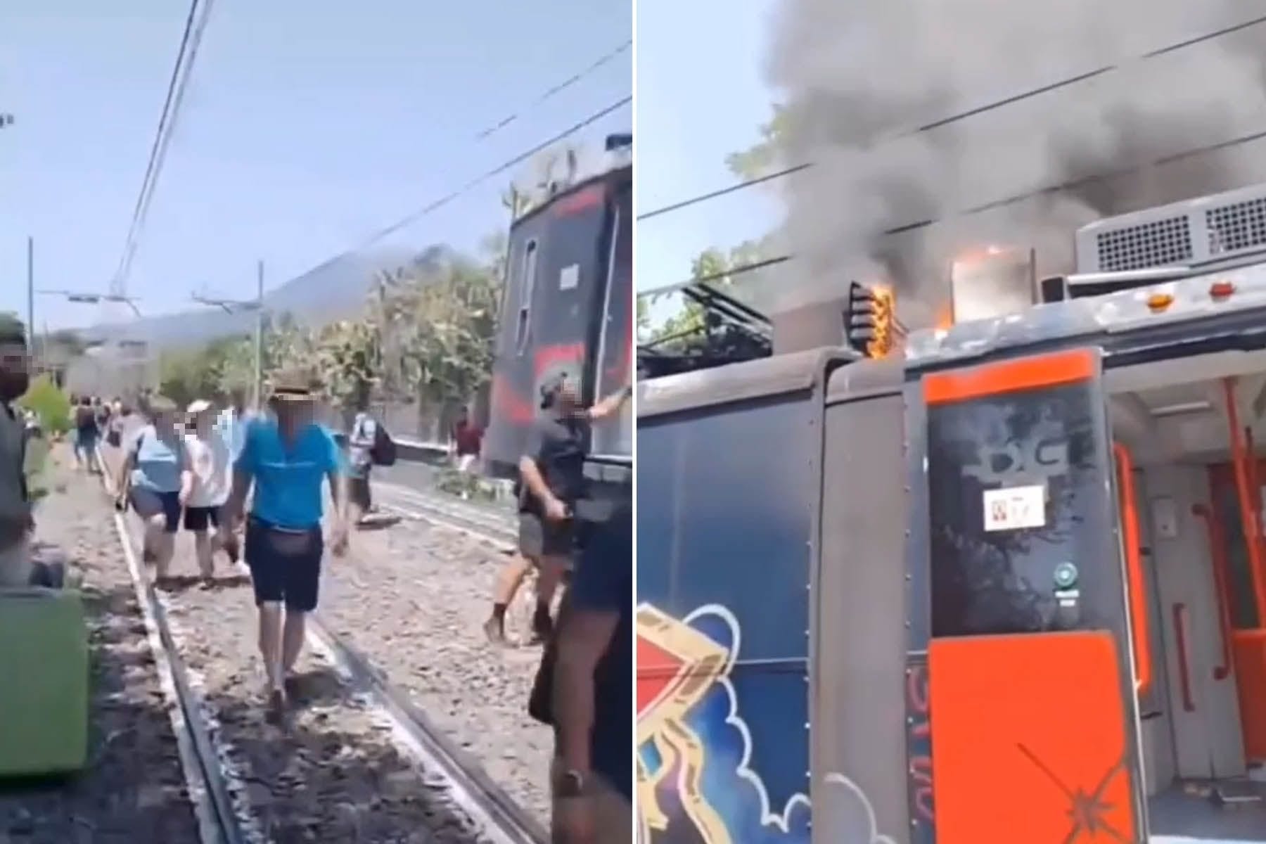 Incendio sul treno della Circumvesuviana Napoli-Sorrento: 15 feriti ...