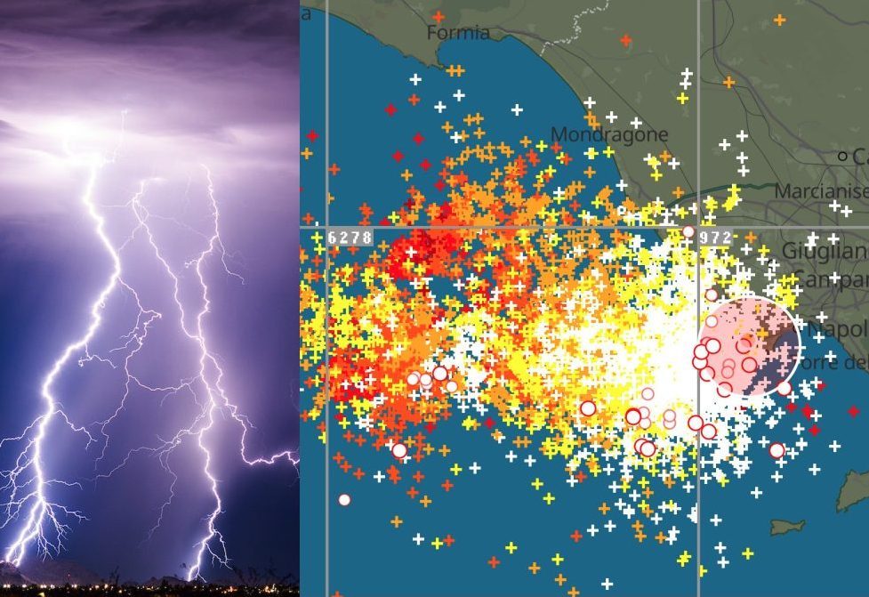 Maltempo in Campania, tempesta di fulmini su Napoli e violenti ...