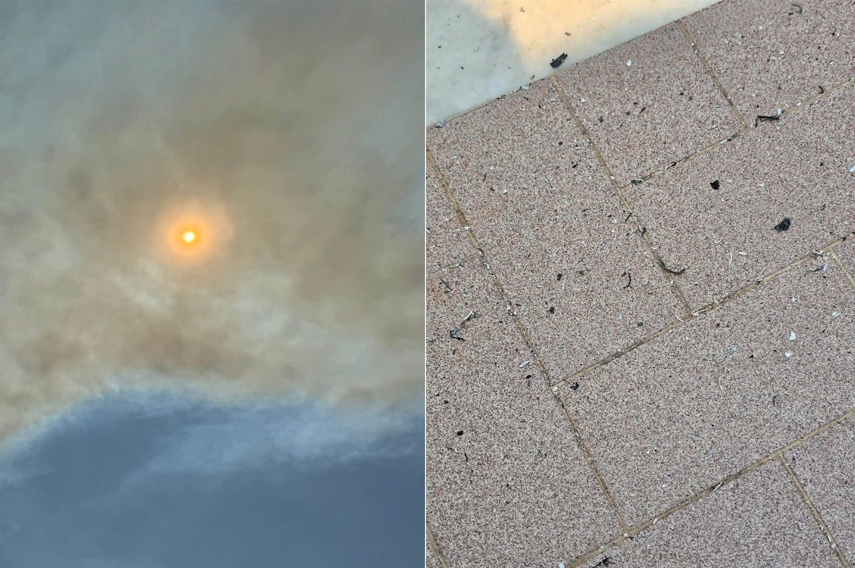 A Napoli pioggia di cenere sui balconi e cielo oscurato dal fumo per l ...