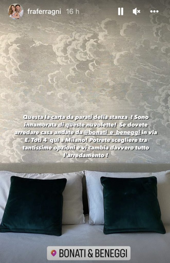 La nuova camera da letto di Francesca Ferragni: carta da parati a ...