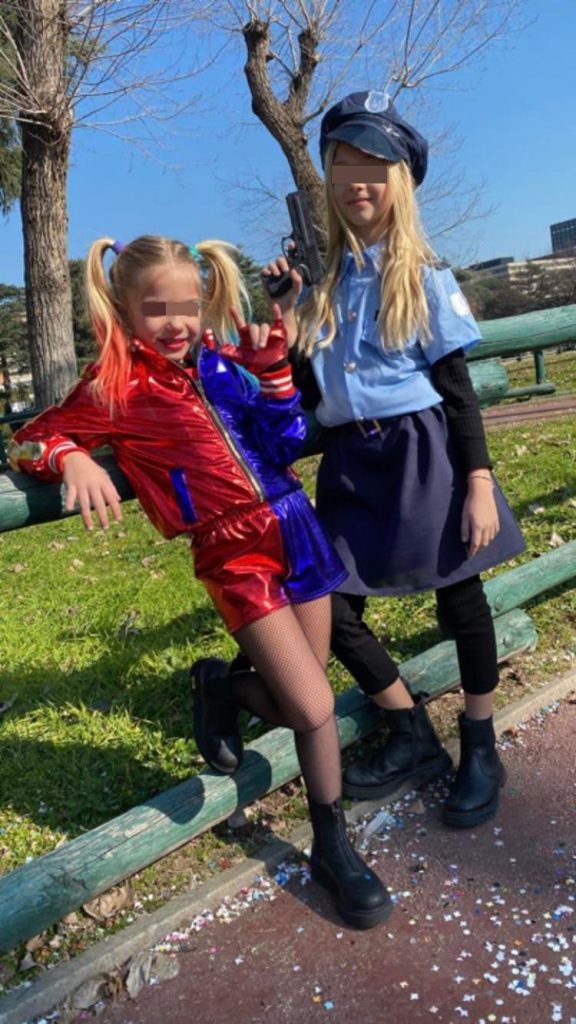 Isabel Totti come Harley Quinn: la trasformazione per Carnevale con le ...