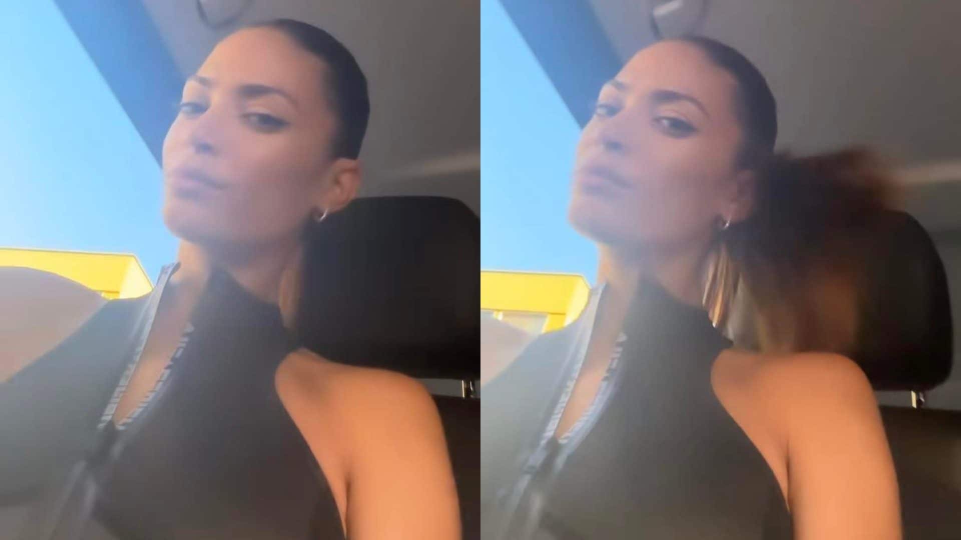 Elodie dà il via alle vacanze: balla in auto con coda di cavallo e top ...