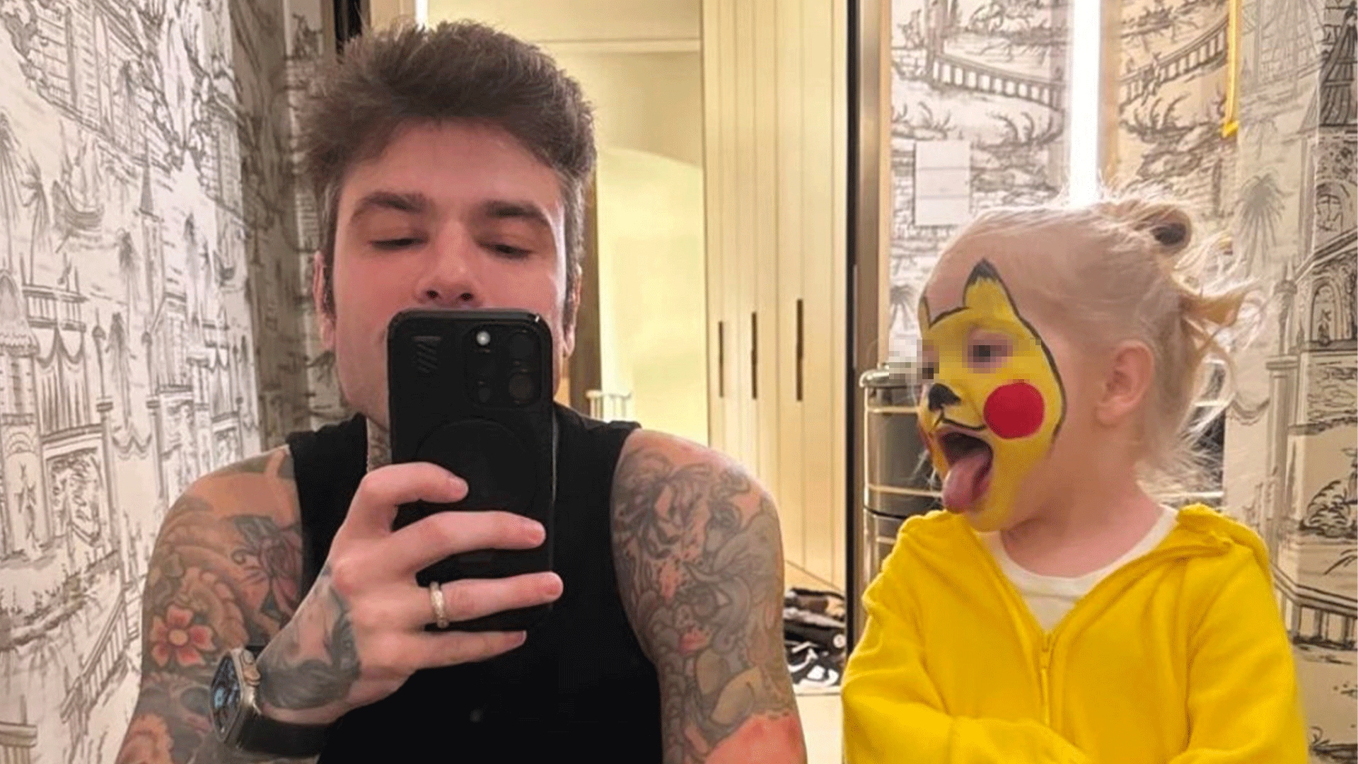 Capodanno a casa per i Ferragnez: Vittoria gioca con Fedez travestita ...
