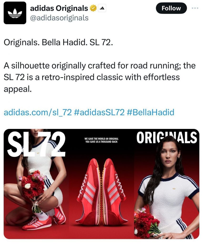 Bella Hadid fuori da uno spot Adidas: la decisione dopo le critiche di ...