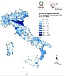 La mappa del dissesto idrogeologico dell'ISPRA mostra le regioni più a ...